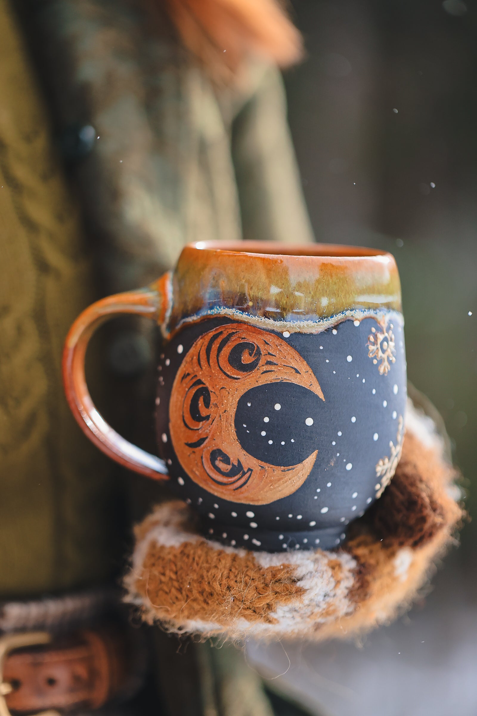 #9 Moonlit Busy Beaver Mug 14 oz – Pitch Pine Pottery